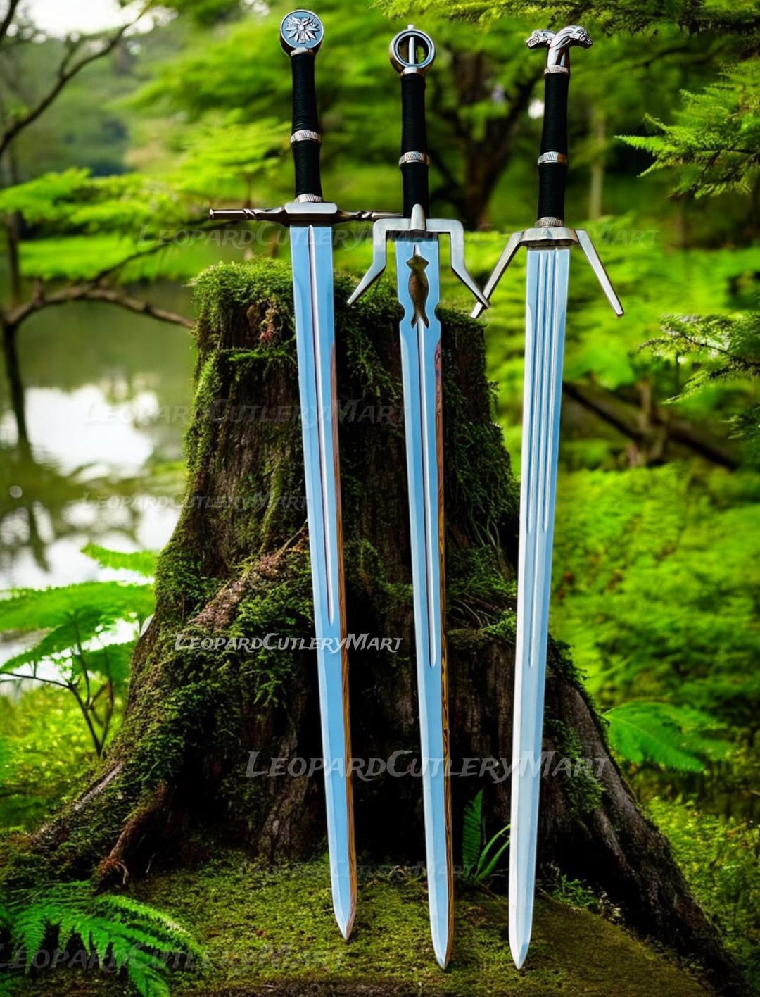 Handmade Witcher Wild Hunt Swords Geralt of Rivia Cosplay Swords White ...