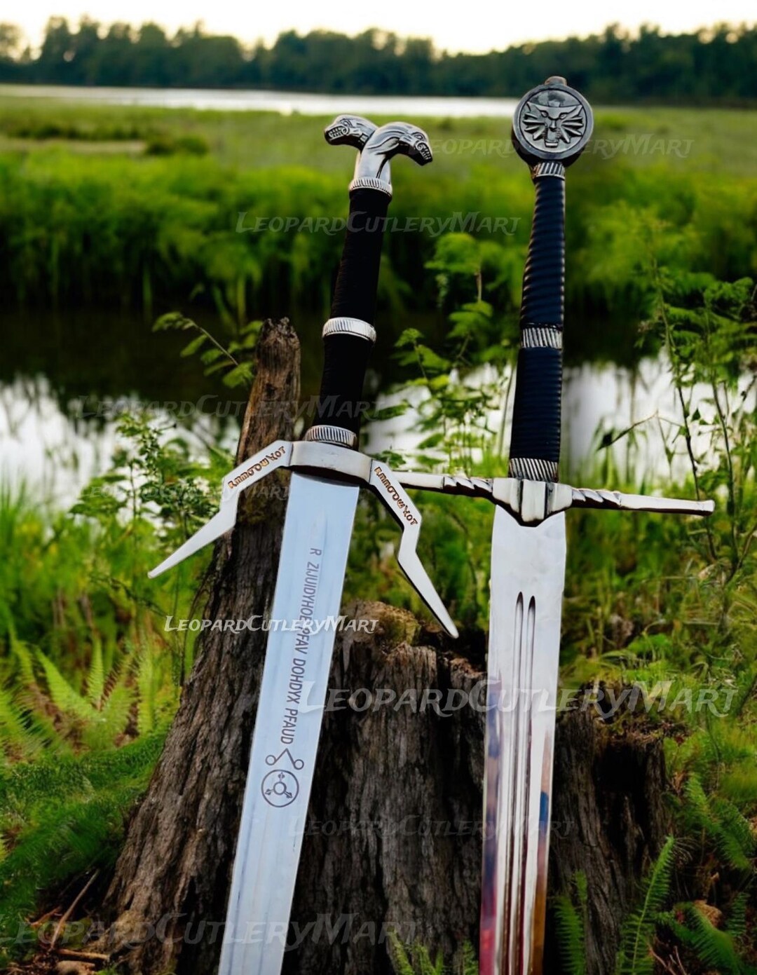 Handmade Witcher Wild Hunt Swords Geralt of Rivia Cosplay Swords White ...