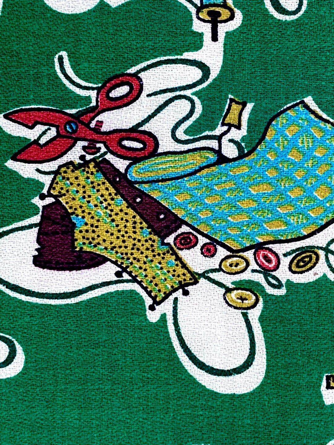 Design Sewing Bird 40's Everything Couturière Barkcloth - Etsy France
