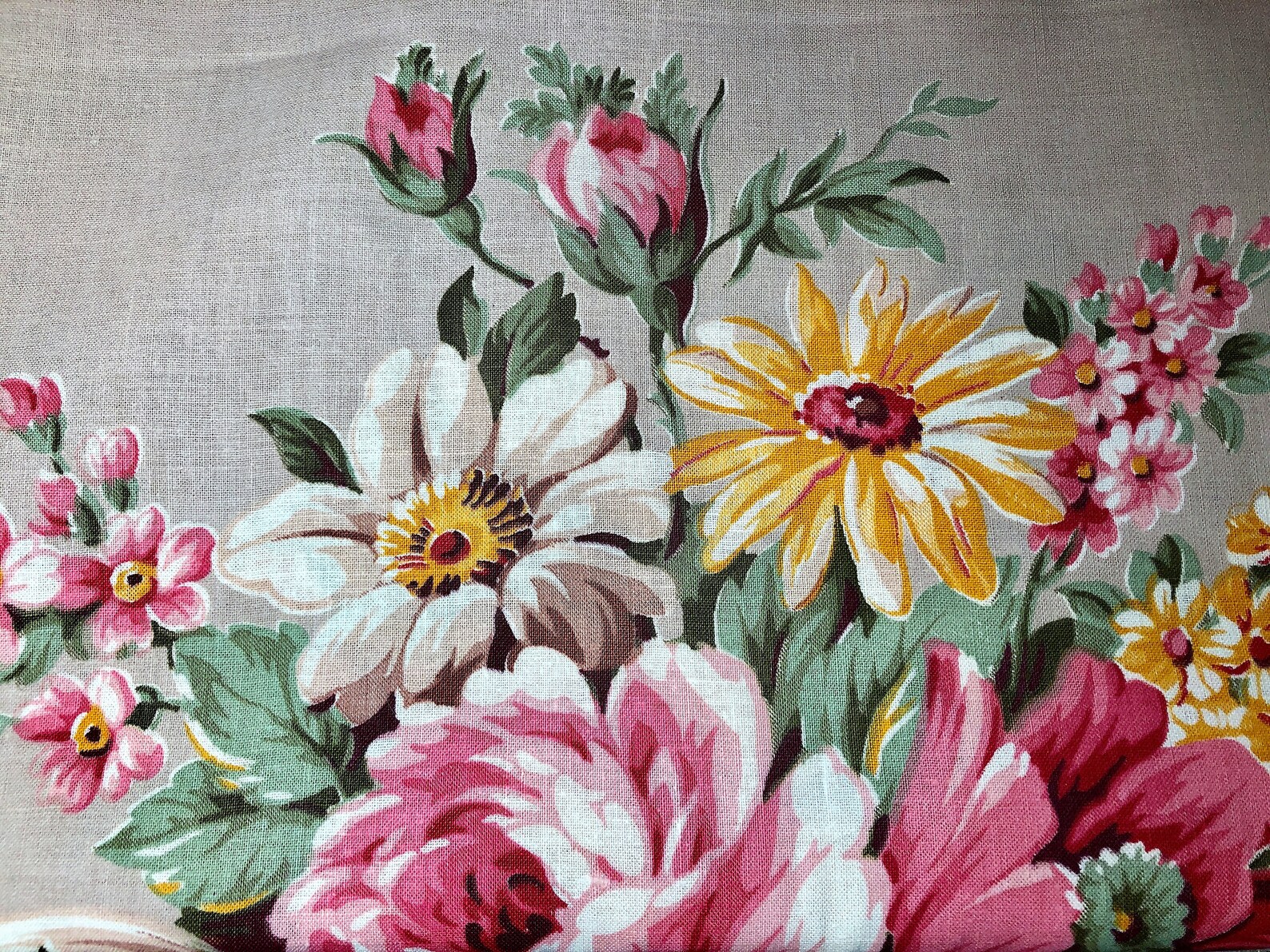 Rococo Victoriana Chic Barkcloth Era Vintage Fabric Cotton | Etsy