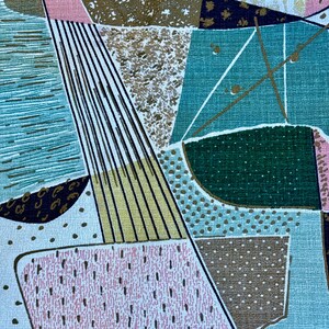 Outrageous 50s Mid Century Spectrum Atomic Miami Beach Barkcloth ...