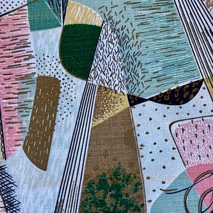 Outrageous 50s Mid Century Spectrum Atomic Miami Beach Barkcloth ...