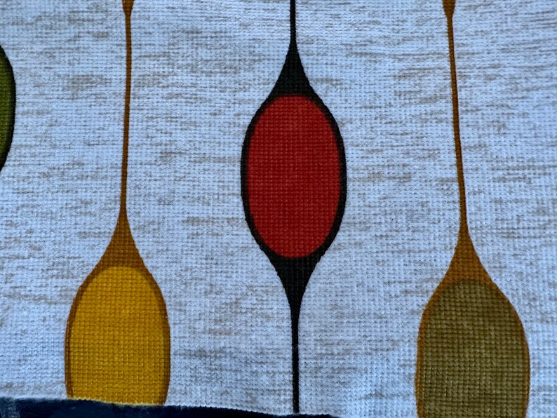 1960's 70's Danish Mod Psychedelic Tear Drop Shapes Op Art Vintage ...