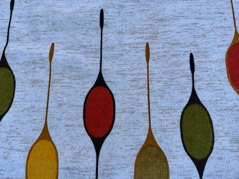 1960's 70's Danish Mod Psychedelic Tear Drop Shapes Op Art Vintage ...