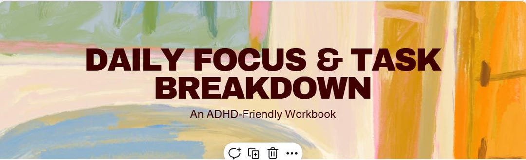 Printable Digital ADHD Planner, Daily Planner, Productivity Workbook ...