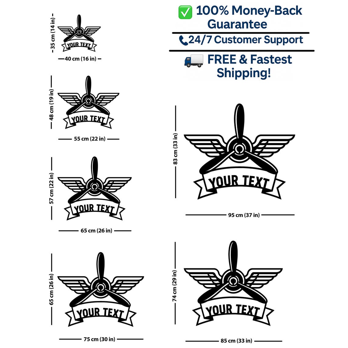 Personalized Pilot Wings Metal Sign: Custom Aviator Hangar Wall Decor ...