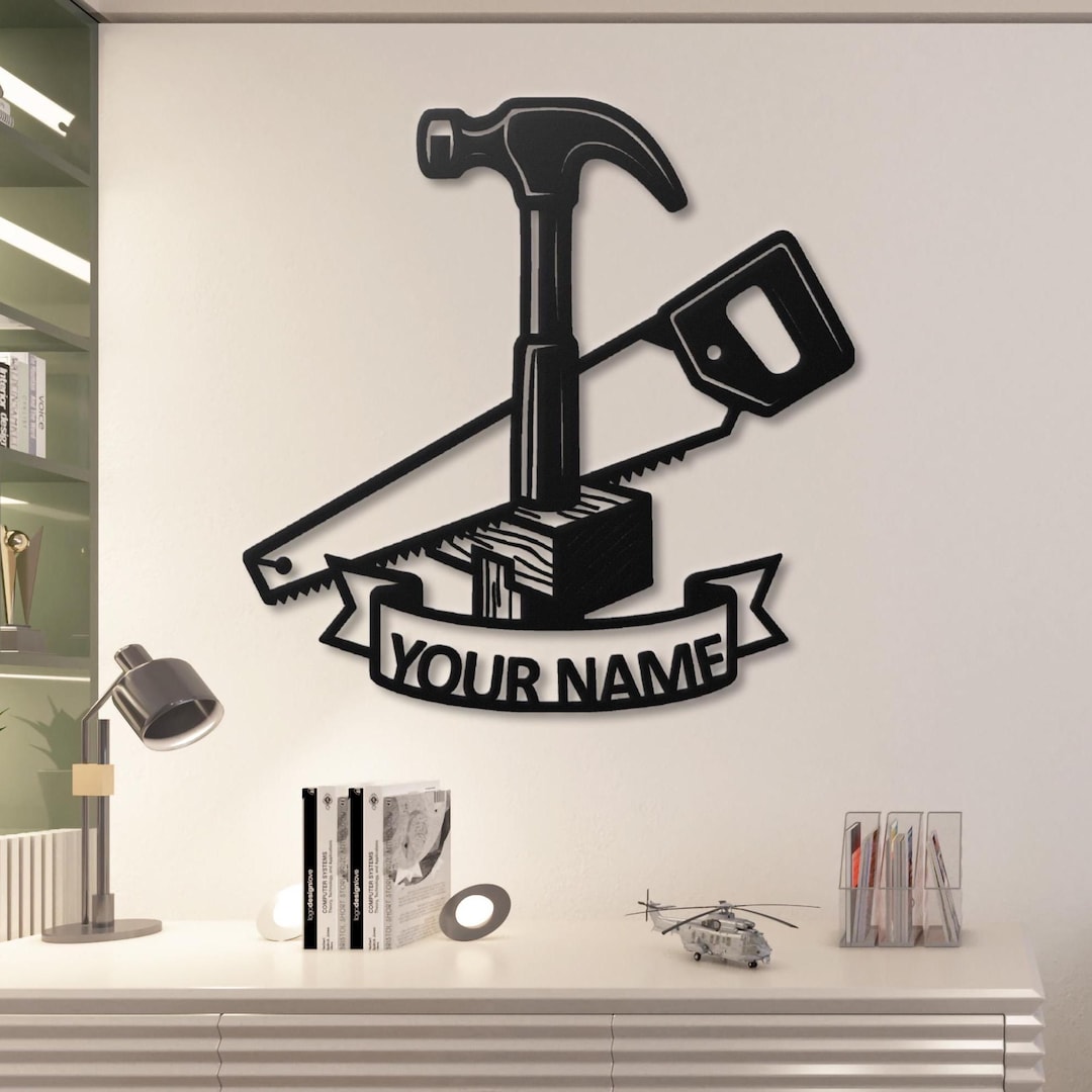 Personalized Carpenter Gift: Custom Metal Woodworker Wall Sign - Etsy