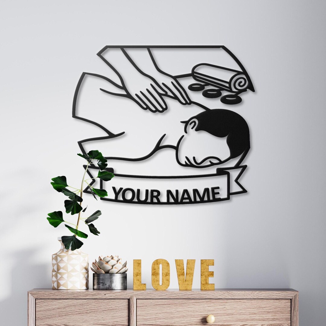 Personalized Massage Studio Metal Sign: Custom Spa Decor, Relaxation ...