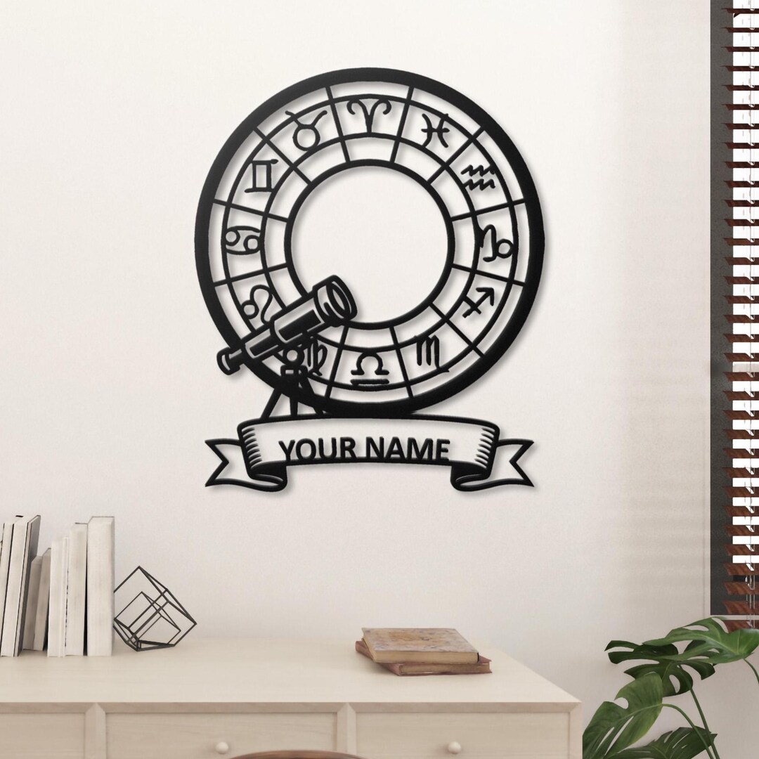 Personalized Zodiac Sign Metal Wall Art: Custom Astrology Wall Art - Etsy