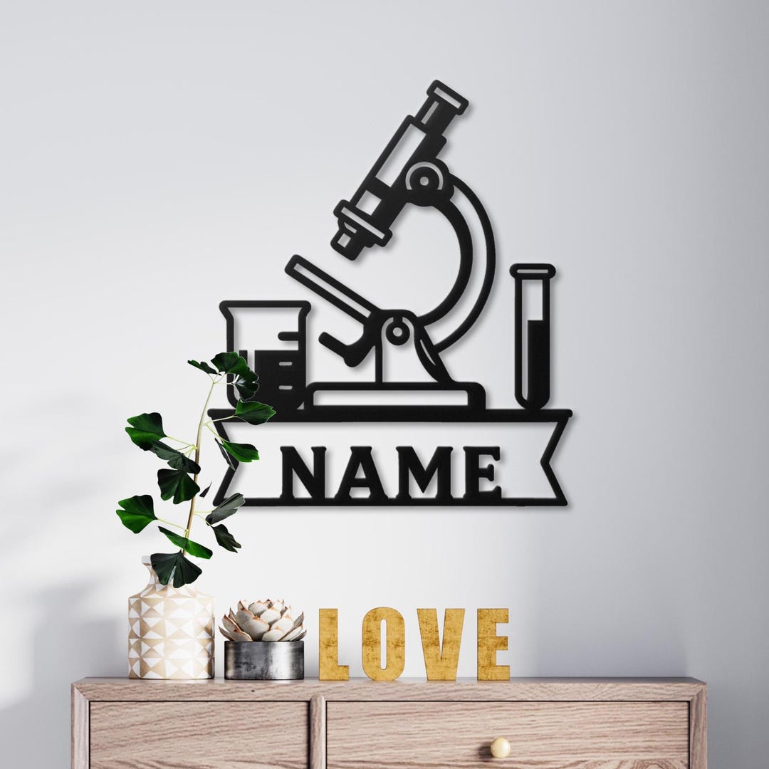 Personalized Science Lab Sign: Custom Metal Wall Art, Scientist Gift - Etsy