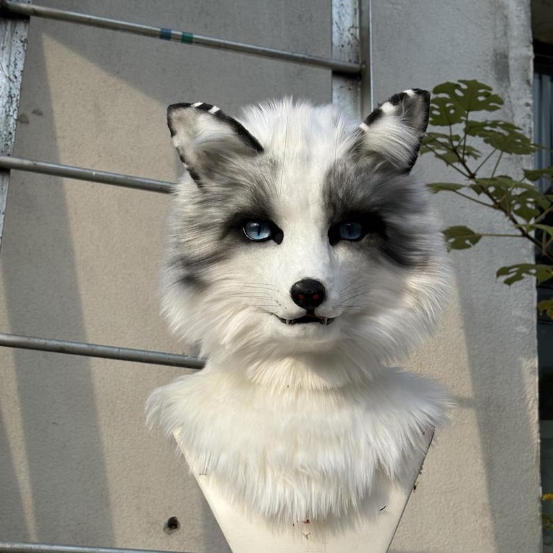 Movable Jaw Fox Head Realistic Fursuit Headpiece Furry Cosplay Mask ...