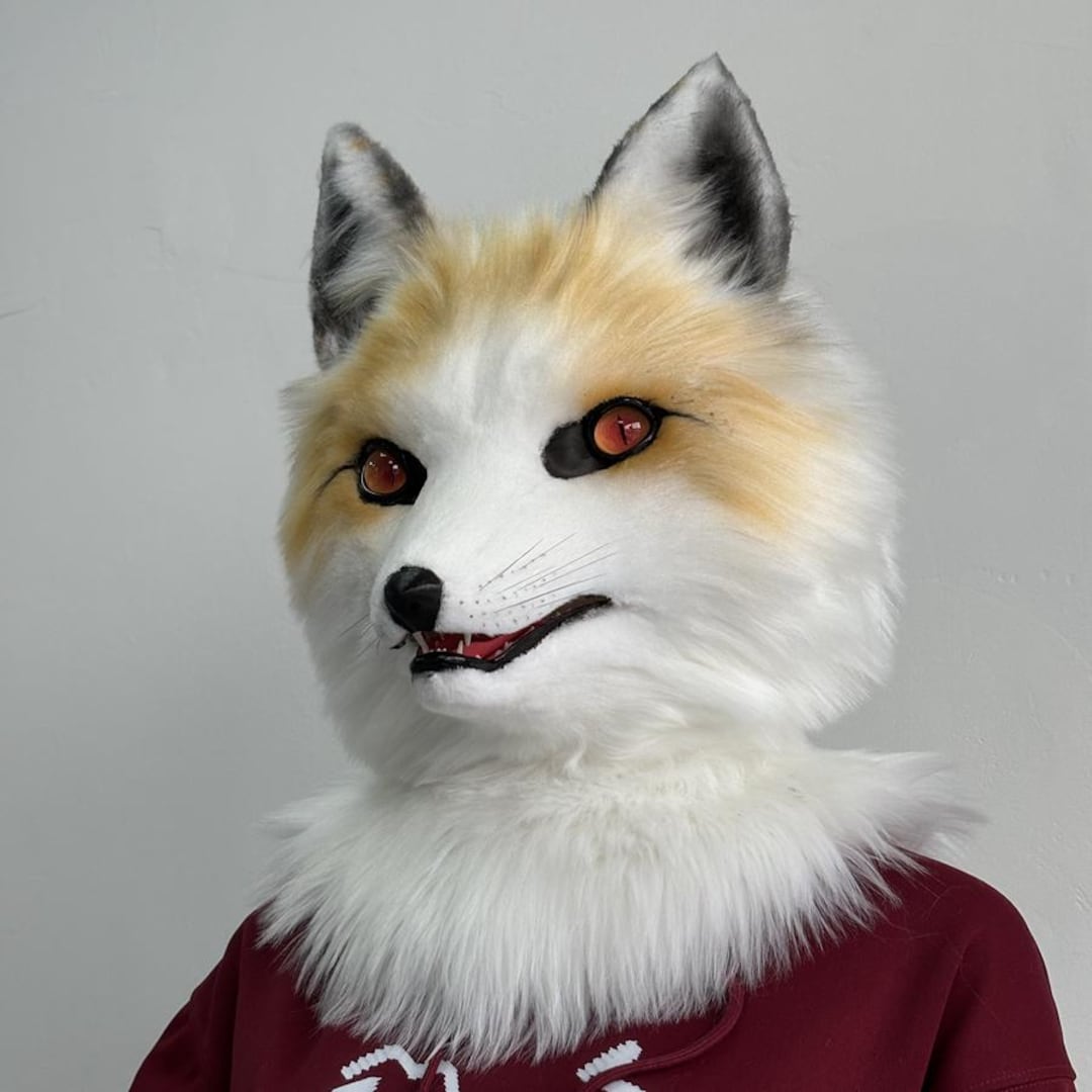 Movable Jaw Fox Realistic Fursuit Head Halloween Costumes Furry Cosplay ...