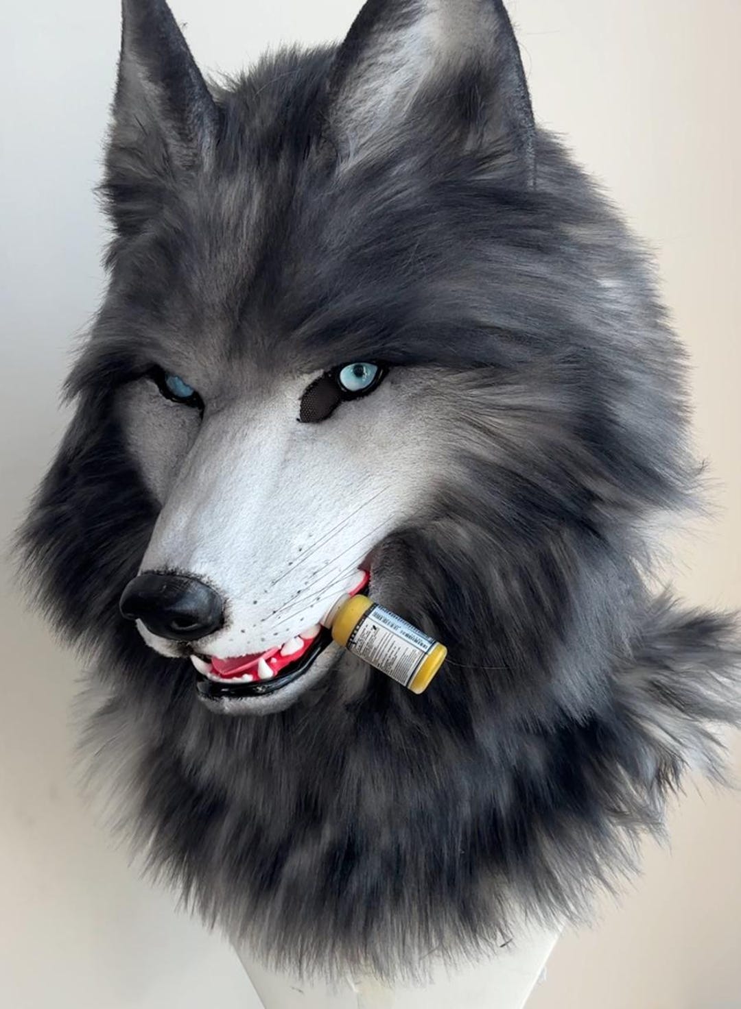 Realistic Blue Bay Shepherd Fursuit Head, Movable Jaw Dog Mask Cosplay ...