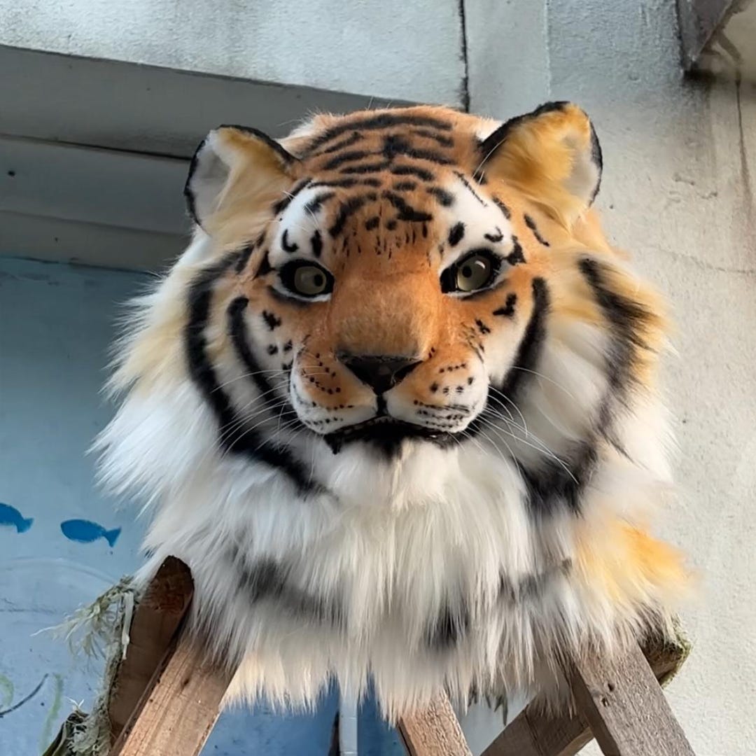 Realistic Furry Fursuit Headpiece Tiger Fursuit Mask - Etsy