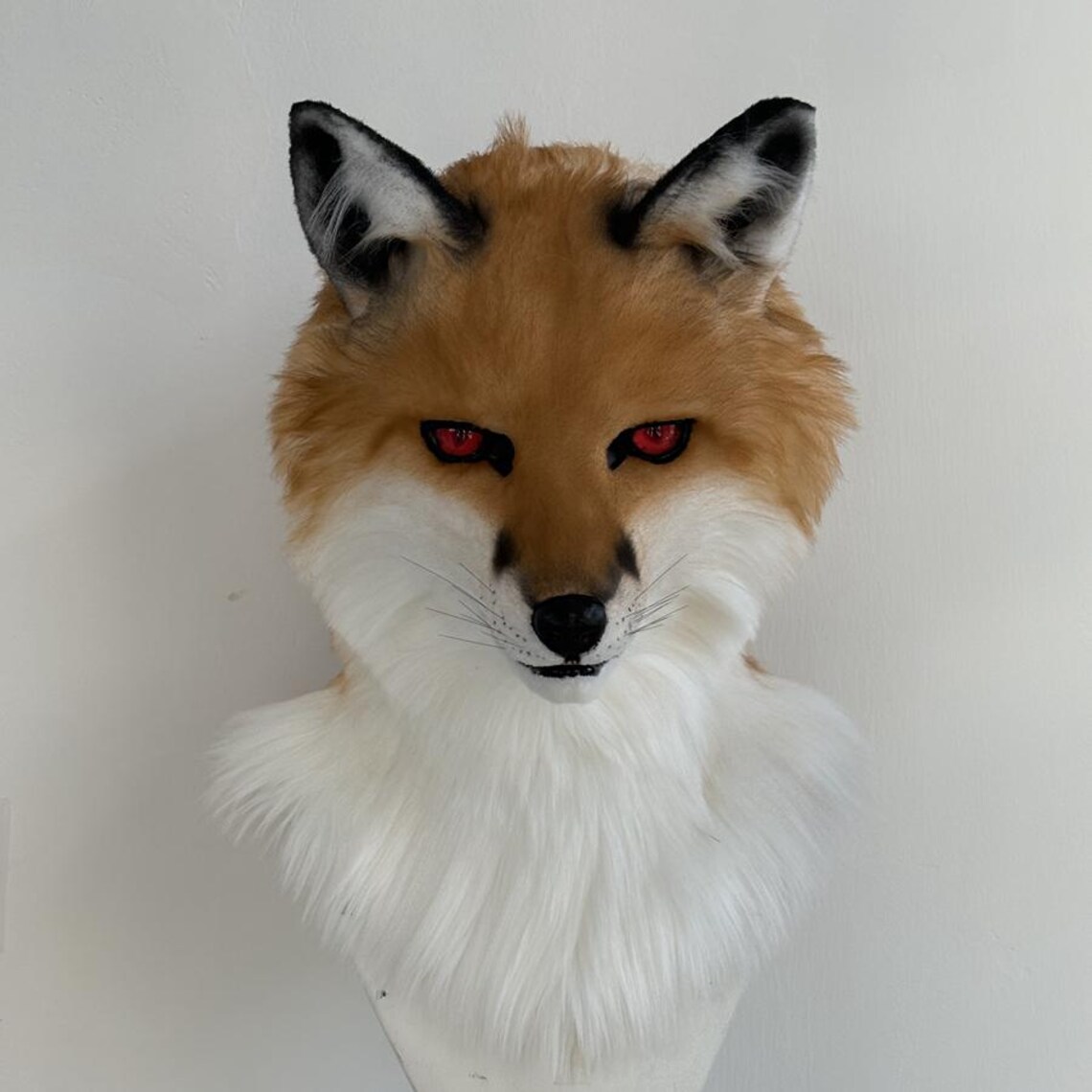 Red Fox Realistic Fursuit Headpiece Movable Jaw Halloween Costumes ...
