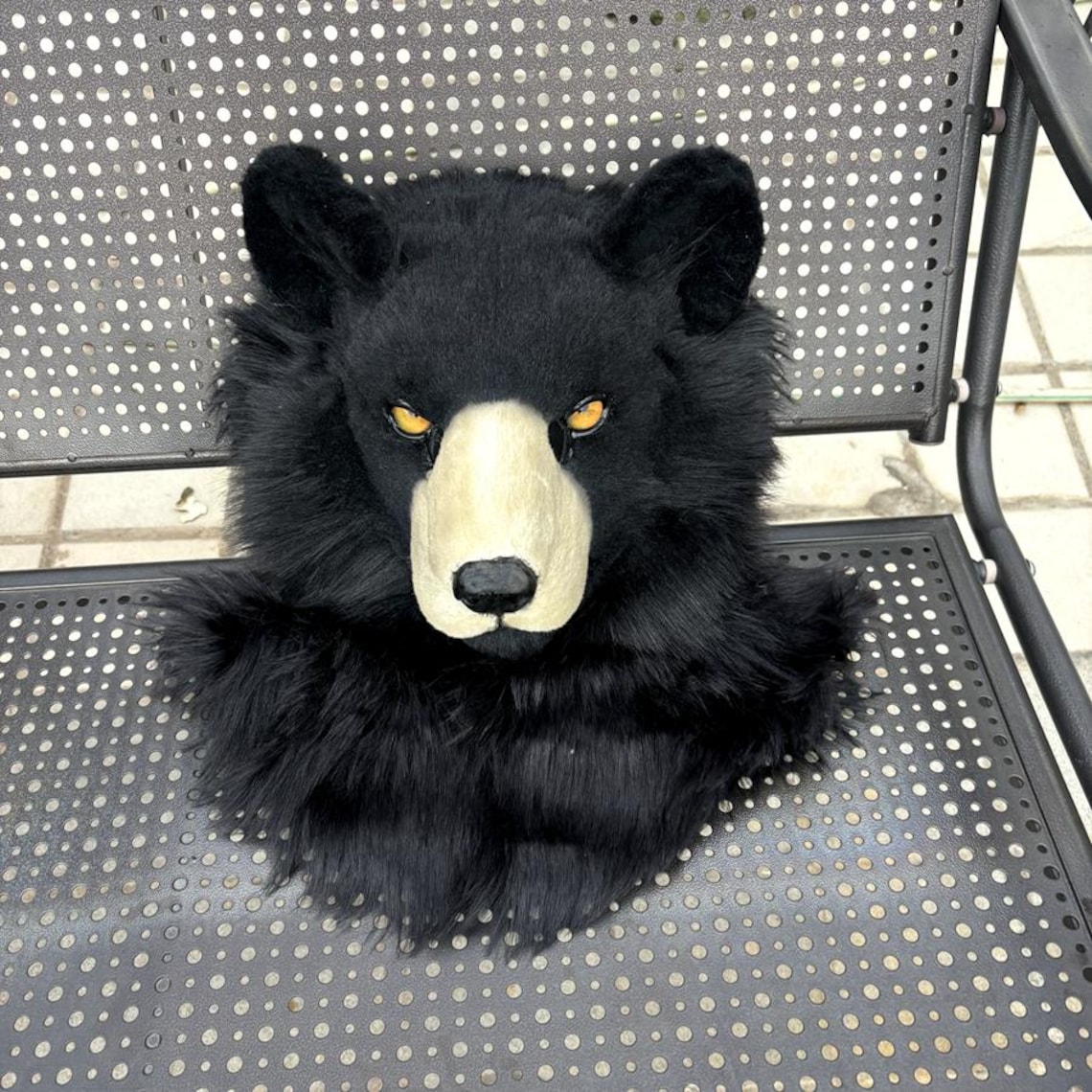 Movable Jaw Realistic Bear Fursuit Head Cosplay Beast Mask Halloween