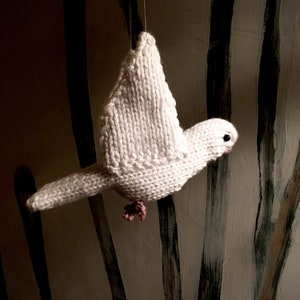 Knitted Flying Dove Bird - Etsy