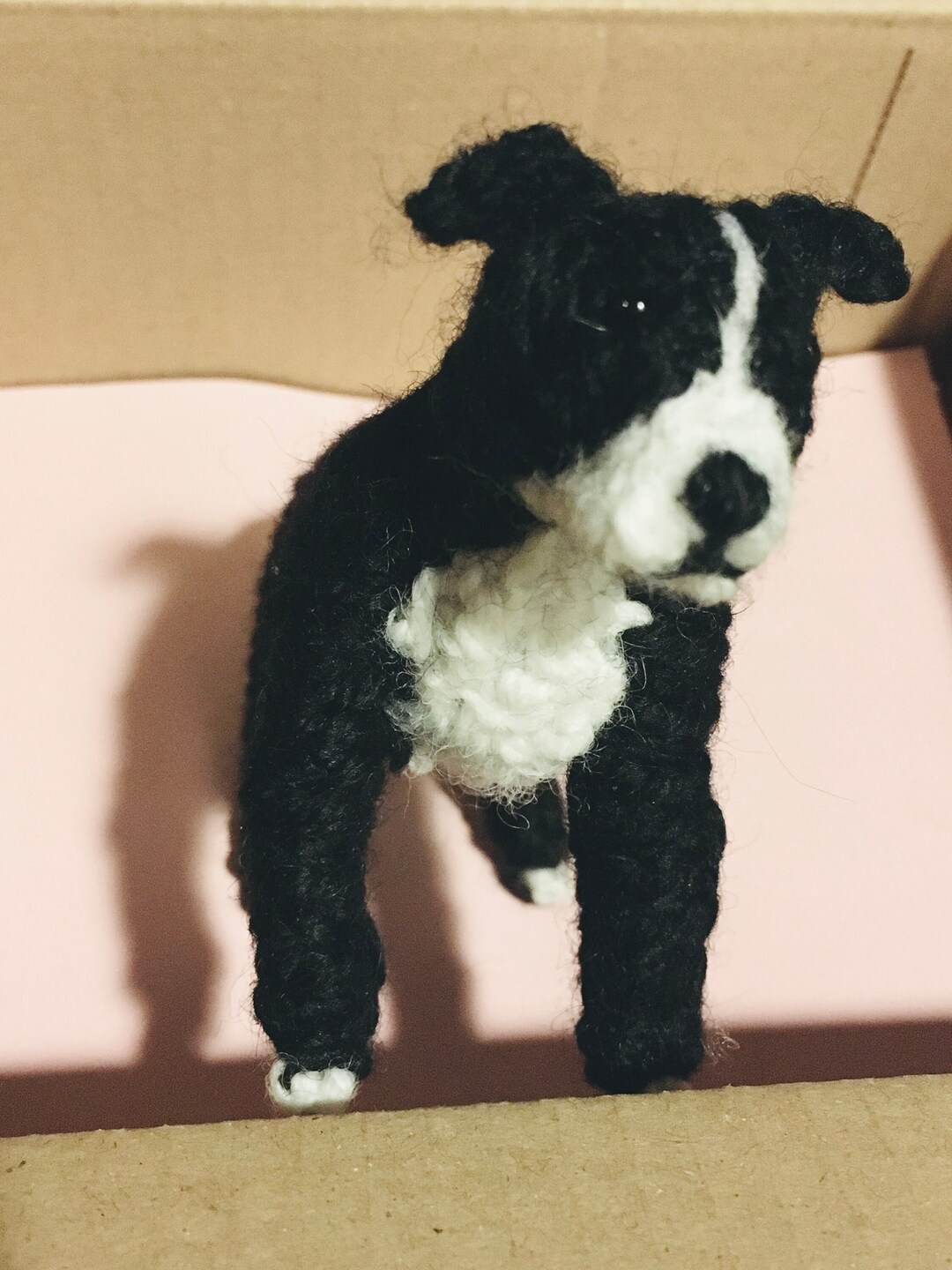Staffy Knitted Wool Dog - Etsy