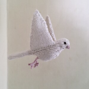 Knitted Flying Dove Bird - Etsy