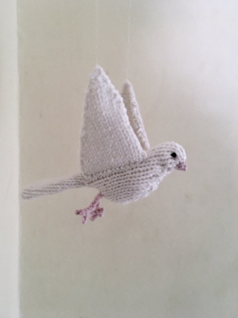 Knitted Flying Dove Bird | Etsy