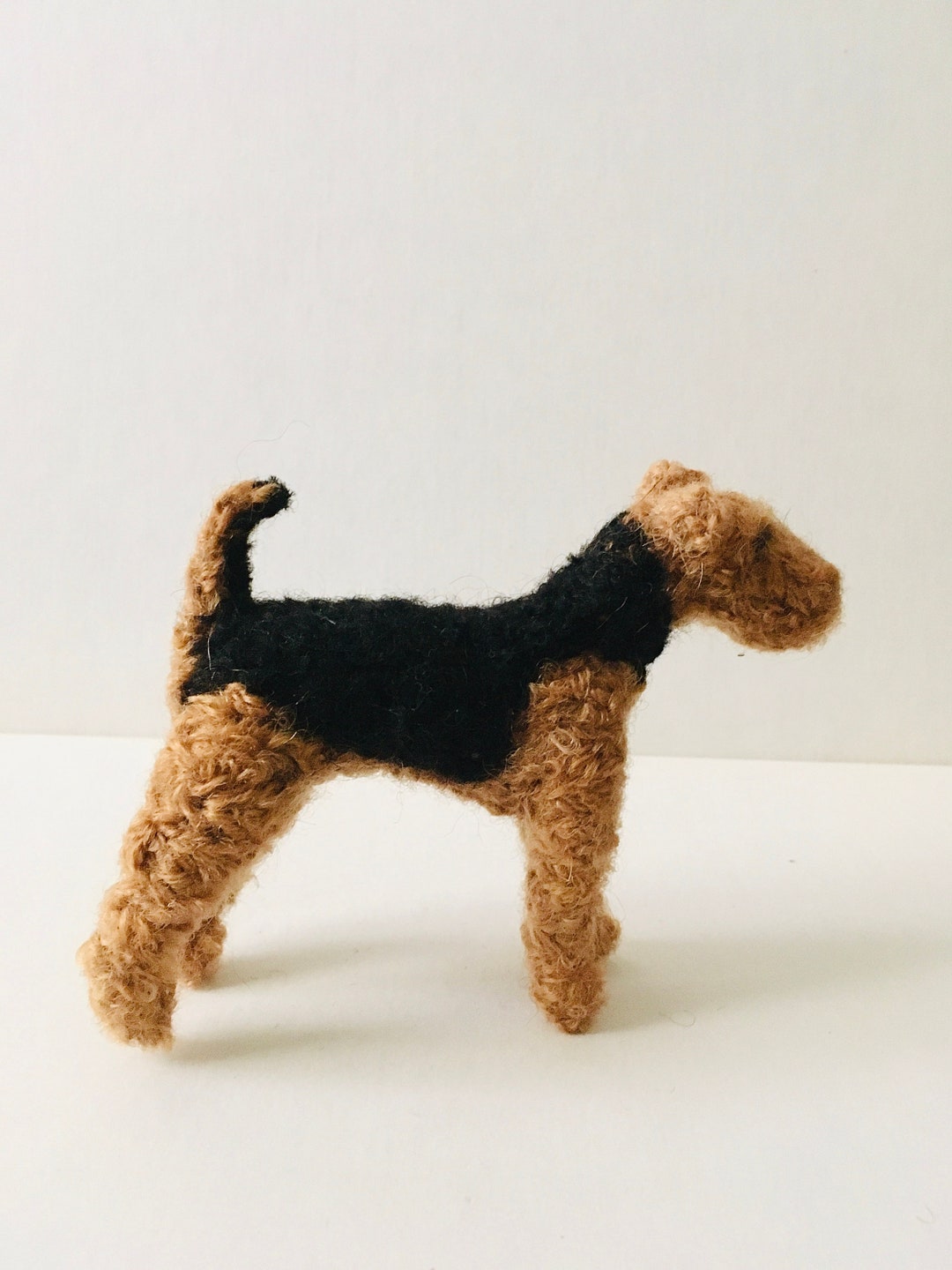 Made to Order Airedale Terrier Knitted Dog (black and Tan) - Etsy