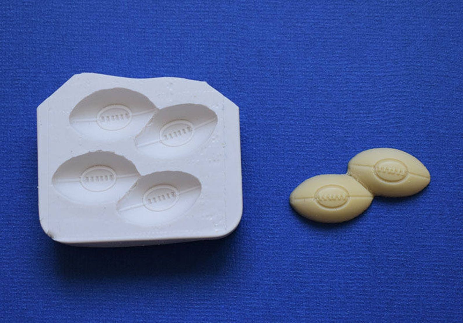 Mold 2 Duo Rugby Balls in High Quality Flexible Silicone - Etsy