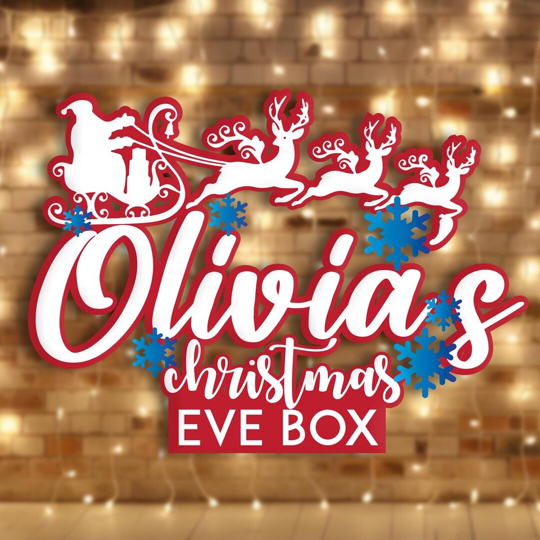 Personalized Metal Christmas Eve Box Sign, Christmas Eve Box Plaque ...