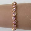 Clamper Bracelet - White Wedding Cake Celluloid - 1950's Vintage ...