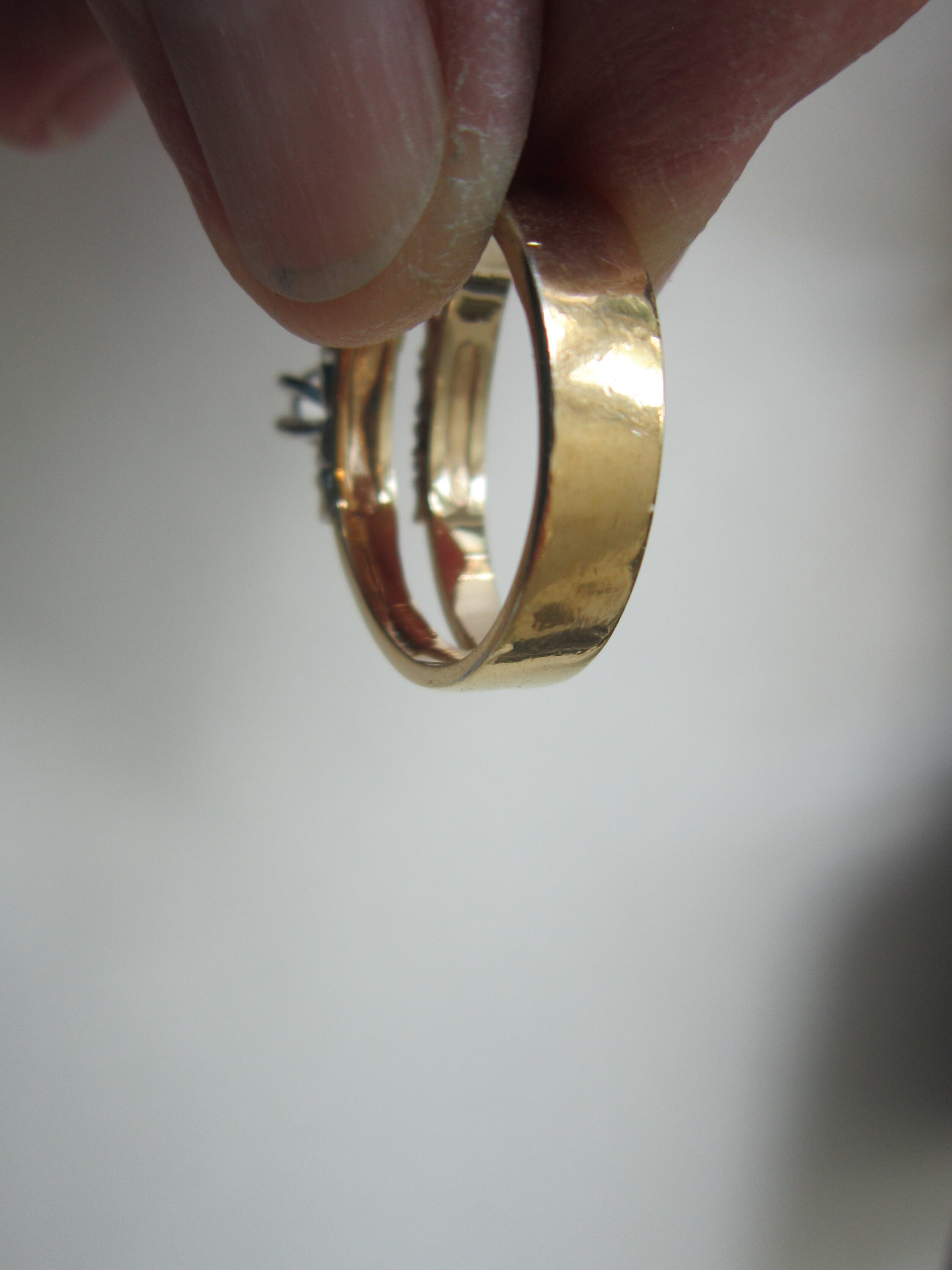 Vintage 18K HGE Yellow Gold Bridal Wedding Ring Set Size 9.5 Two Rings in One - Etsy