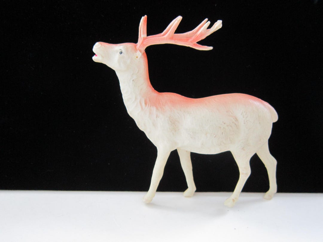 Vintage Celluloid Reindeer Christmas - Etsy