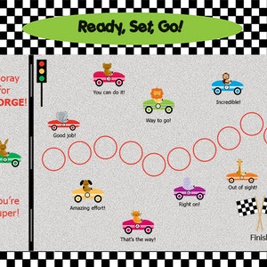 PRINTABLE Personalized Reward Chart for Kids - Animal Race - YOU Choose ...