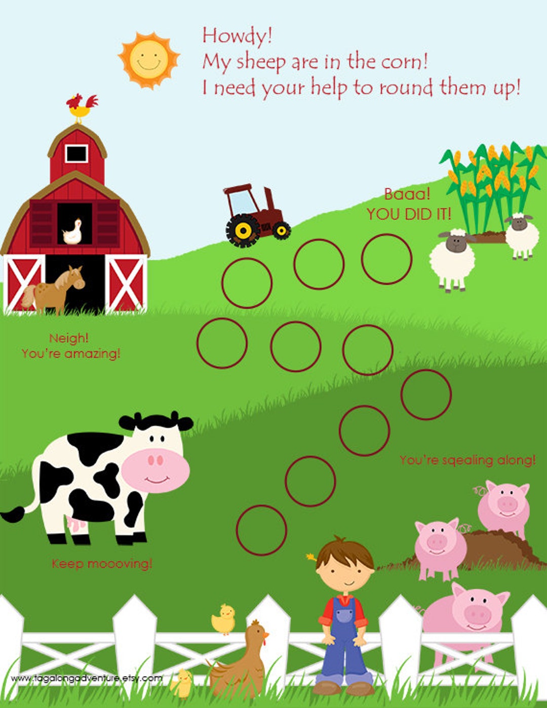 Instand Download, Farm Child Behavior Reward Chart, Boy, Incentive ...