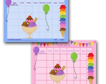PRINTABLE PERSONALIZED Child Behavior Incentive Chart | Etsy