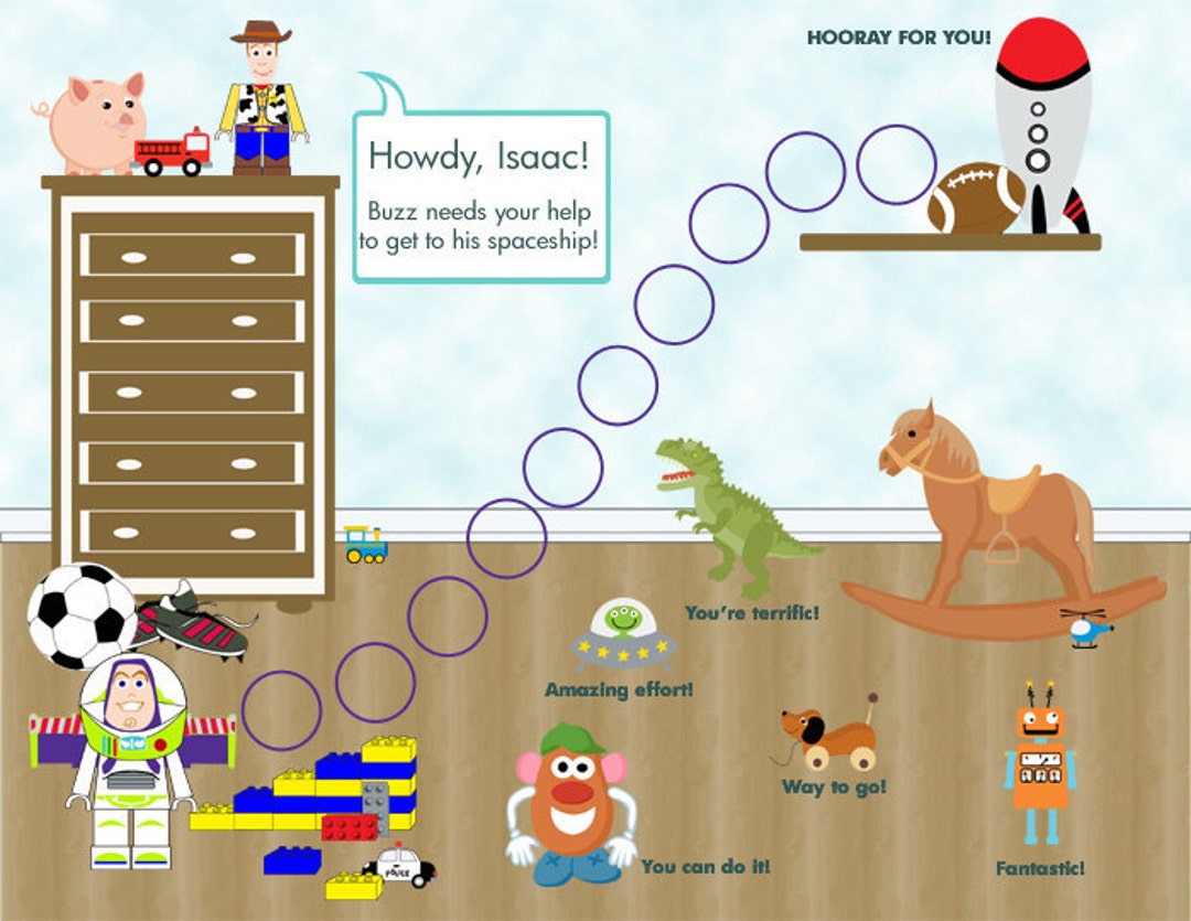 PERSONALIZED Printable Child Behavior Incentive Chart - It's a Toy's ...