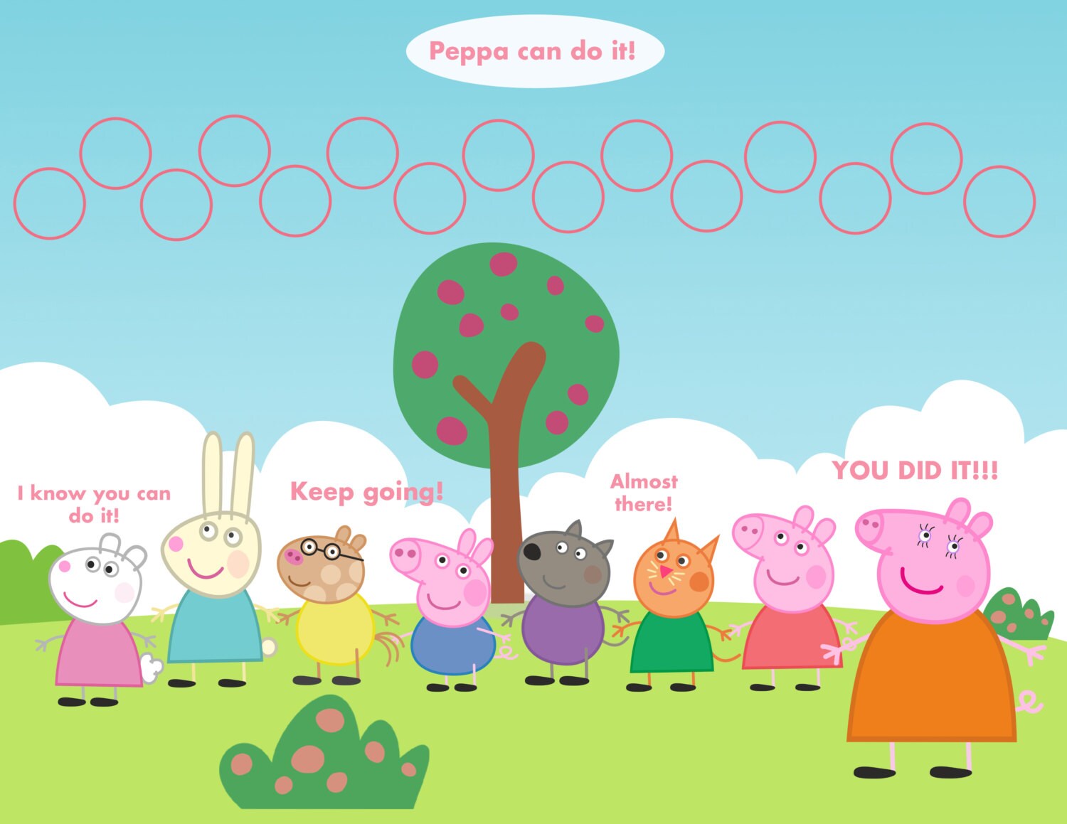 Personalized Children's Incentive Chart, Reward Chart, Playful Pig ...