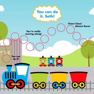 PRINTABLE Personalized Child Incentive/reward Chart Train - Etsy