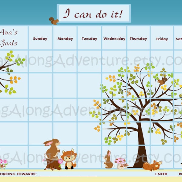 Owl Chore Chart - Etsy