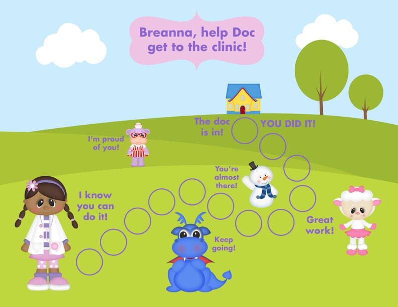 Personalized Children's Reward Chart, the Doc is on an Adventure ...