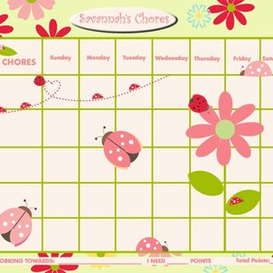 PRINTABLE Personalized Chore Chart / Reward Chart for Children ...