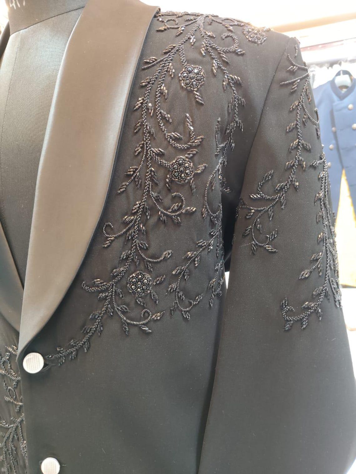 Jeeva Fashions New Stylish Partywear Formal Black Color Embroidered ...