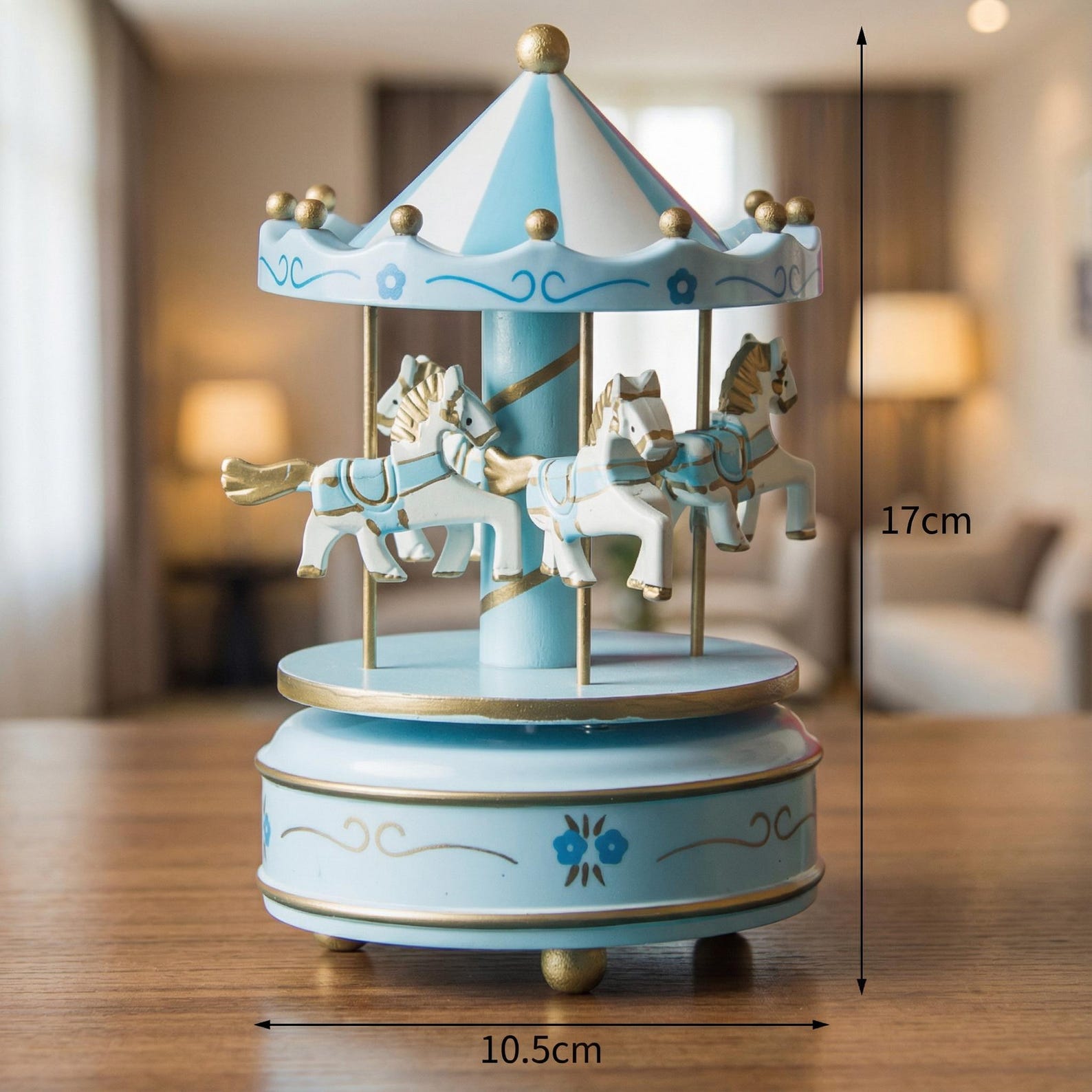 Wooden Carousel Music Box – Spinning Horse Ornament - Etsy