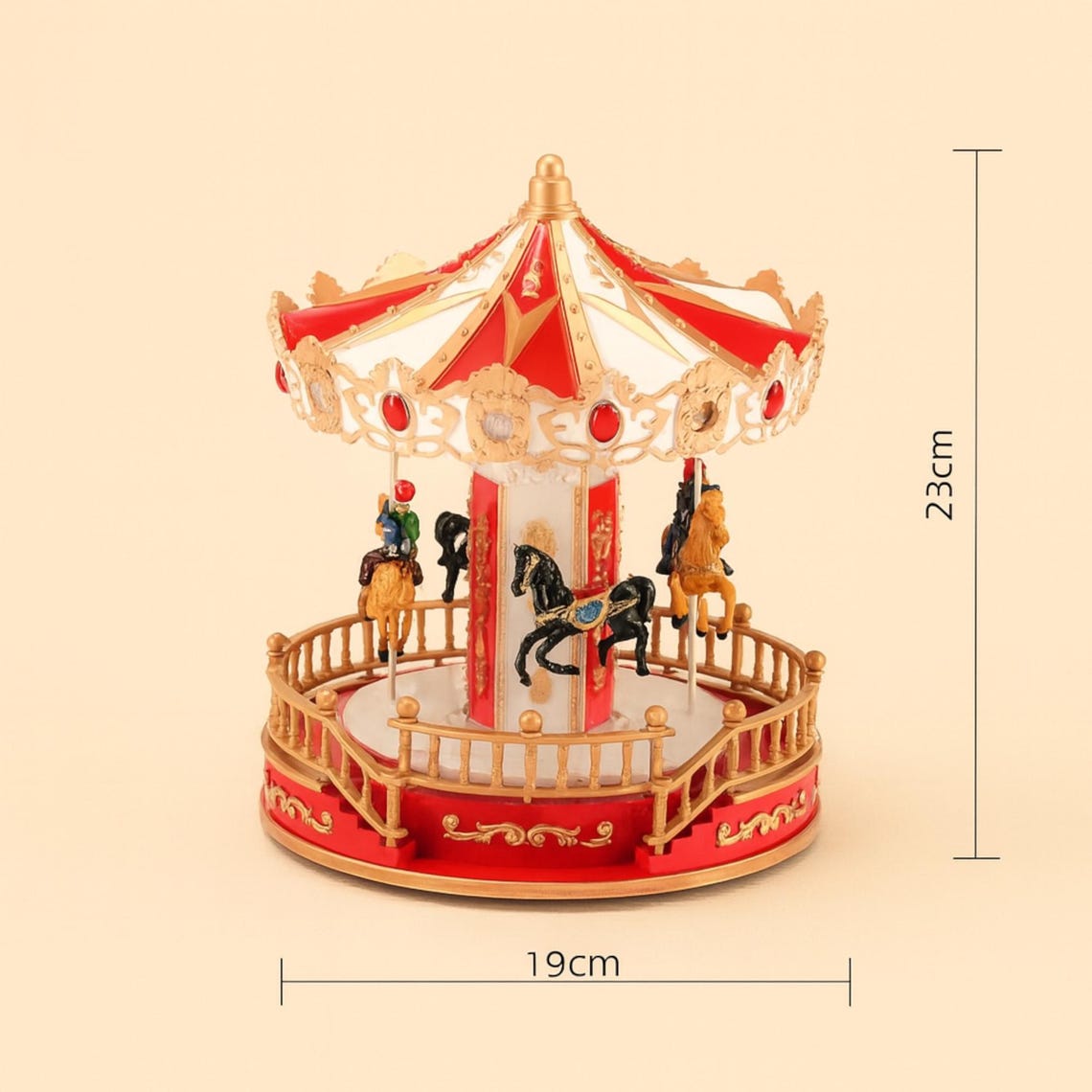 LED Lighted Christmas Carousel Music Box, Holiday Home Decor - Etsy