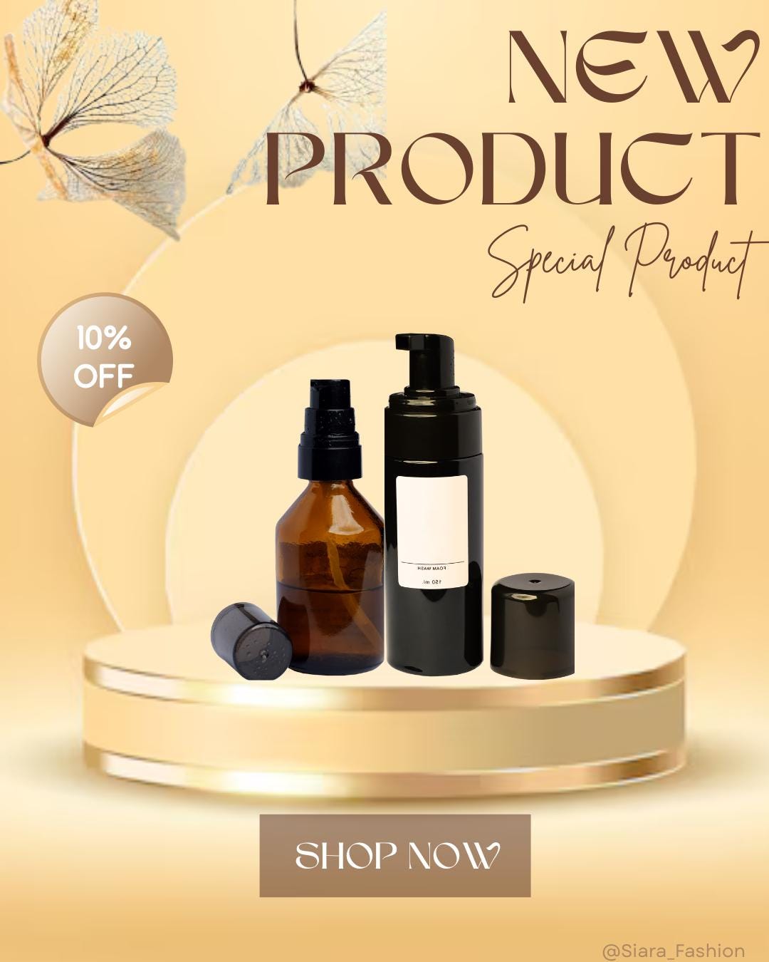 Editable Beauty Product Flyer Template: Skincare Promo, Modern Design ...