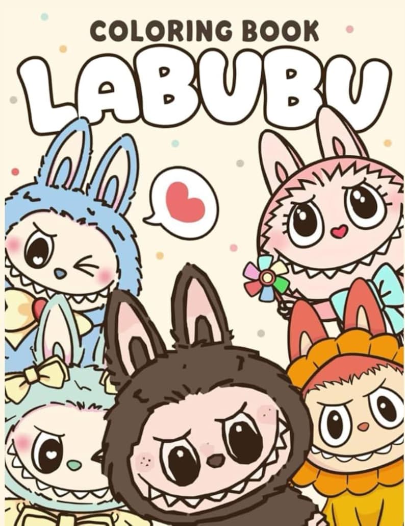 50+ Labubu Coloring Pages for Kids | Cute Cartoon Character Printable ...