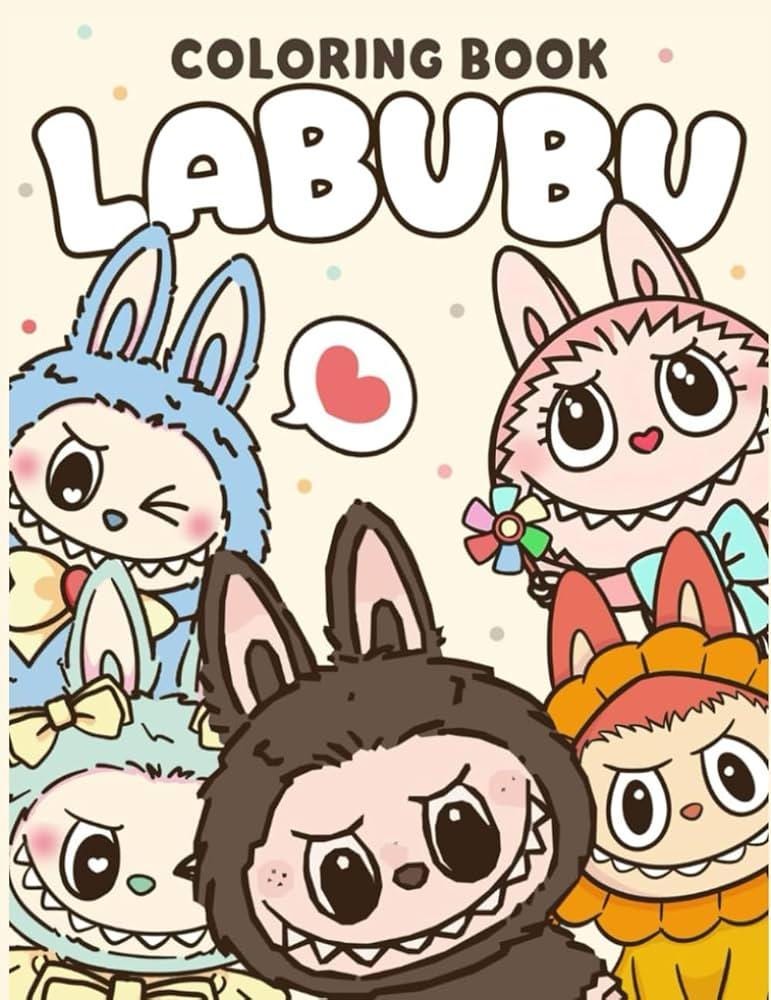 50+ Labubu Coloring Pages for Kids | Cute Cartoon Character Printable ...