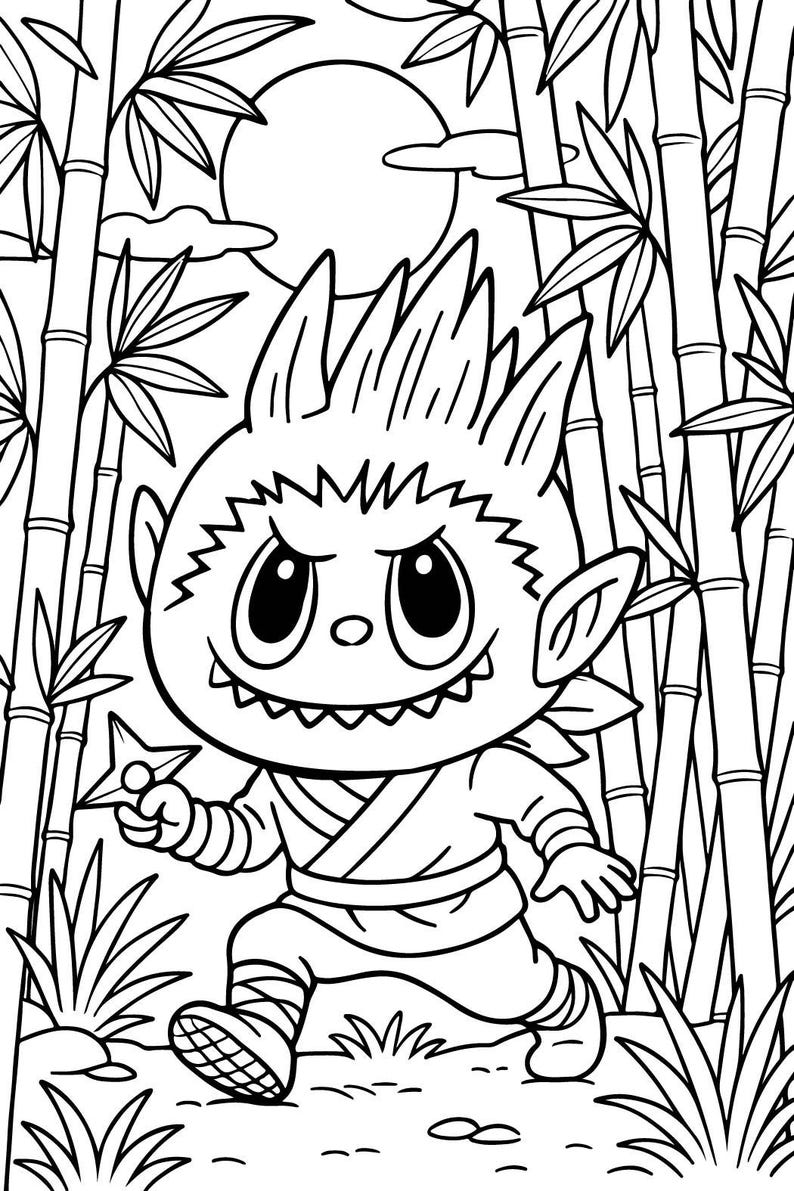 50+ Labubu Coloring Pages for Kids | Cute Cartoon Character Printable ...