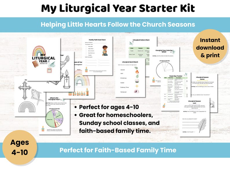 My Liturgical Year Starter Kit for Kids – Printable Catholic Calendar ...