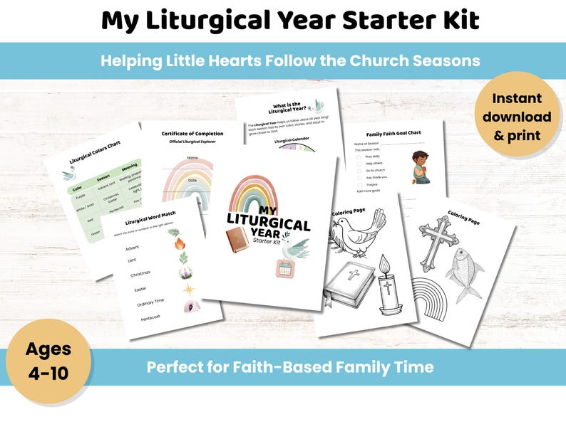My Liturgical Year Starter Kit for Kids – Printable Catholic Calendar ...