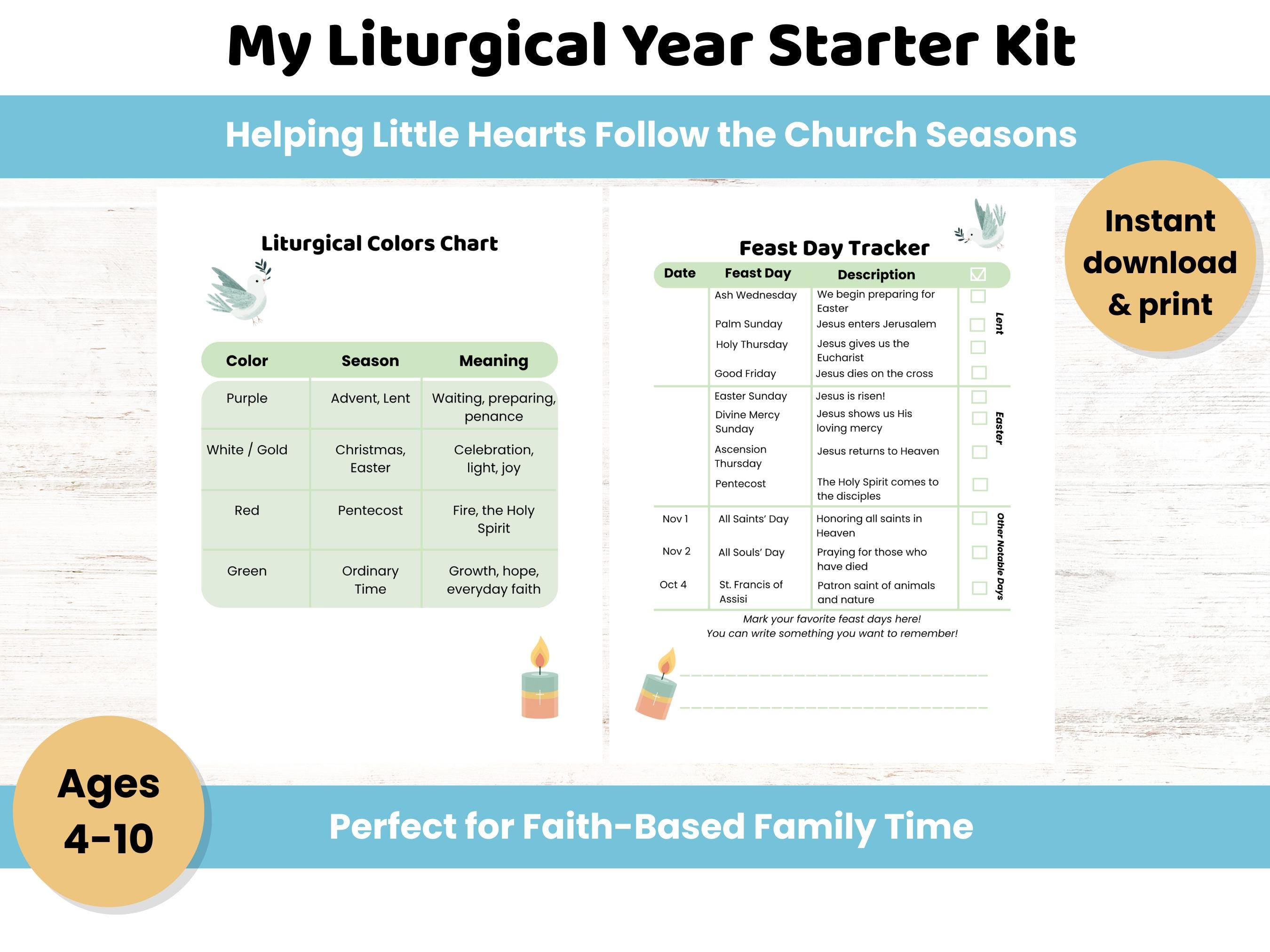 My Liturgical Year Starter Kit for Kids – Printable Catholic Calendar ...