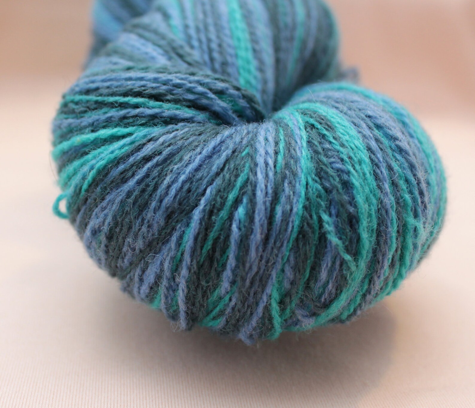 Kauni Wool Yarn Self Striping Fingering 2ply Seafoam Blue - Etsy